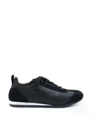 UMA WANG Suede-panelled Lace-up Sneakers - Black