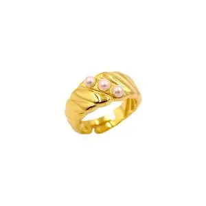1610ISTANBUL Istanbulite Prinkipo Pearl Ring - Gold