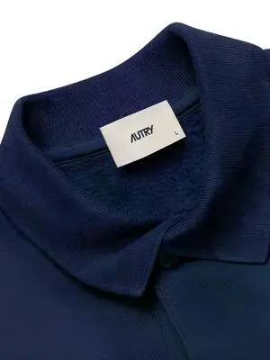 AUTRY Logo-print Polo-collar Sweatshirt