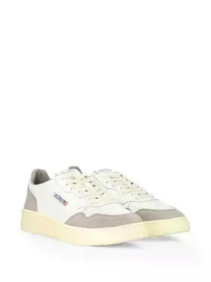 AUTRY Medalist Low Sneakers In Leather And Cement Suede - White