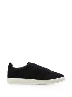 Kiton Lace-up Leather Sneakers - Blue
