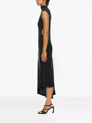 Off-White Cupro Rib Meteor Asymmetric Dress