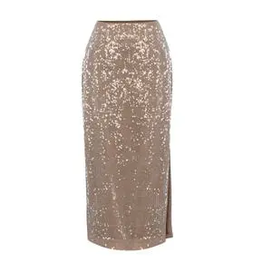 ELSAVA Lume Sequin Skirt - Silver