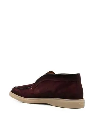 Santoni High-top Suede Loafers