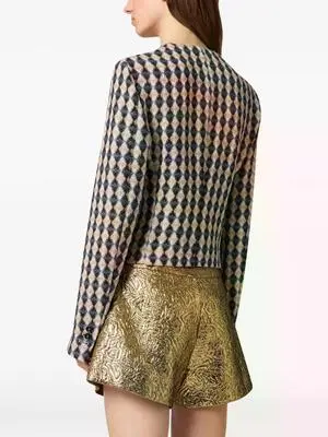 MSGM Diamond-pattern Button-up Jacket