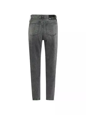 Karl Lagerfeld Logo-patch Washed Cut-out Jeans