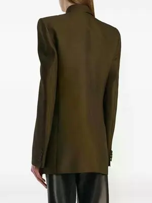 Khaite Armair Tailored Jacket With Sculptural Cady - Green
