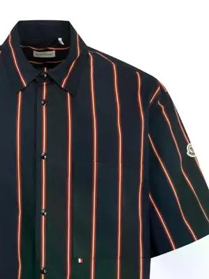 Moncler Striped Cotton Short-sleeve Shirt