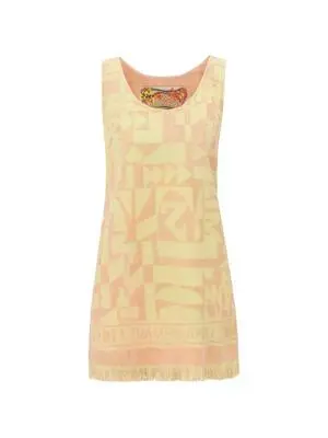 Zimmermann Solstice Geometric-pattern Fringed Mini Dress - Yellow
