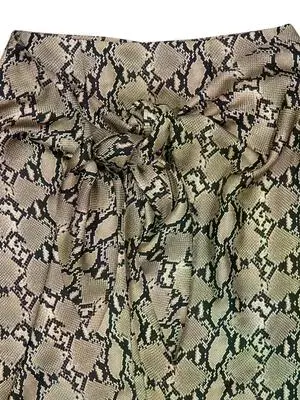 PAULA Snakeskin-print Wrap Skirt