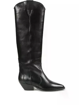 MARANT ETOILE Pointed Cone Heel Boots - Black