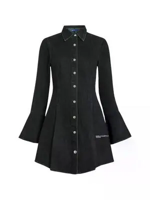 Karl Lagerfeld Denim Wide-sleeve Dress - Black