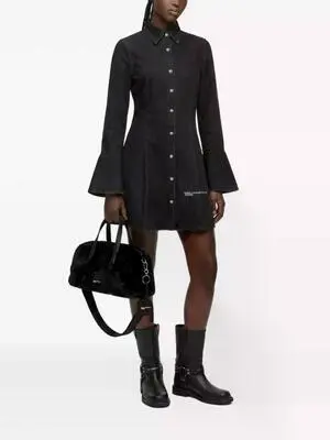 Karl Lagerfeld Denim Wide-sleeve Dress - Black