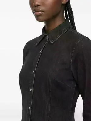 Karl Lagerfeld Denim Wide-sleeve Dress - Black