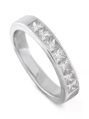 LB EXCLUSIVE Platinum Square-cut Diamond Band Ring