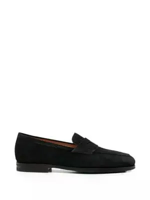 Santoni Carla Suede Loafers - Black