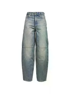 GANNI Stary Barrel-leg Panelled Jeans