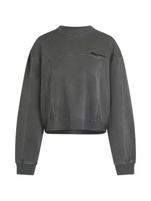 Karl Lagerfeld Boxy Washed Crewneck Sweatshirt