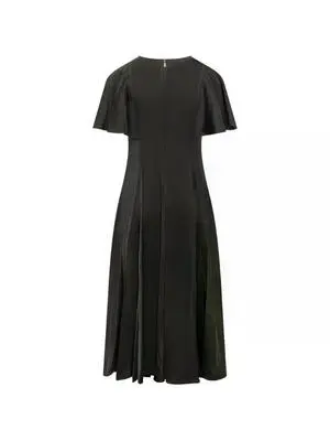 Michael Kors Cape Sleeve Satin Midi Dress