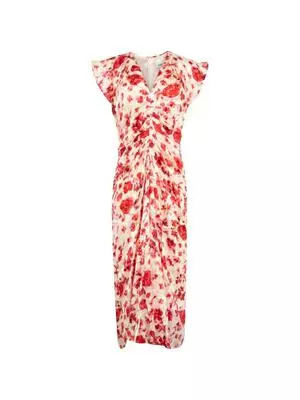 Isabel Marant Étoile Floral-print Ruched Dress - Neutrals