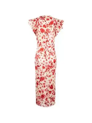 Isabel Marant Étoile Floral Print Ruched V-neck Dress