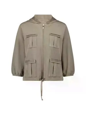 BETTY BARCLAY Sequin-embellished Drawstring Jacket - Neutrals