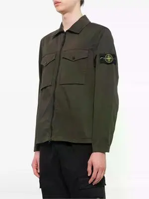Stone Island Stretch Organic Cotton Satin Shirt