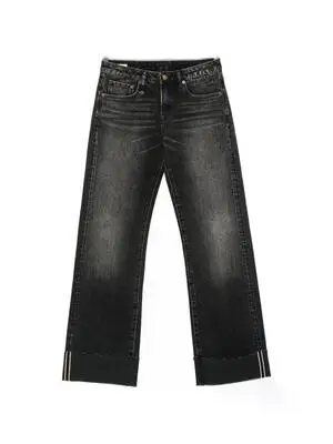 R13 Effie Cuffed Jeans - Black