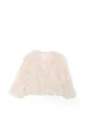 LISKA Feather-trim Jacket - Neutrals
