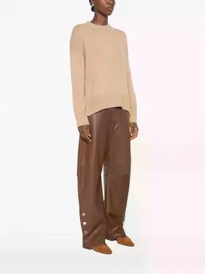 ALLUDE Ribbed-knit Crew-neck Sweater