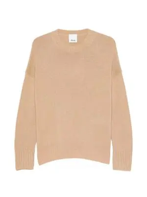 ALLUDE Ribbed-knit Crew-neck Sweater - Neutrals