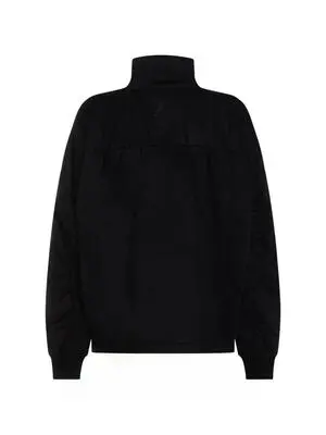 THOM KROM Half-zip Ruched-sleeve Sweater