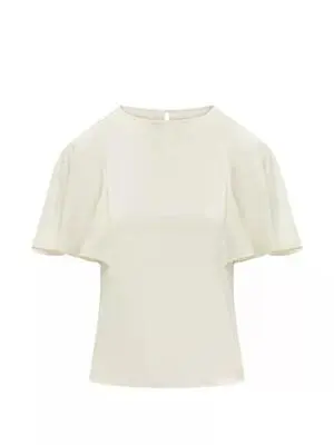 Michael Kors Cape-sleeve Top - Neutrals