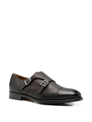 DOUCAL'S Grained-leather Monk Shoes