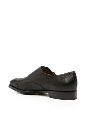 DOUCAL'S Grained Leather Monk Strap Shoes