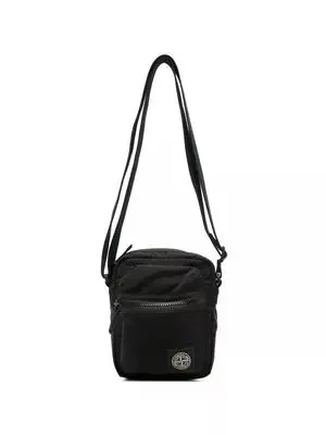 Stone Island Logo-patch Messenger Bag - Black
