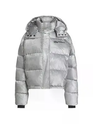 Karl Lagerfeld Cropped Puffer Jacket - Silver