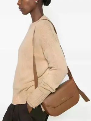 Emporio Armani Grainy Leather Shoulder Bag