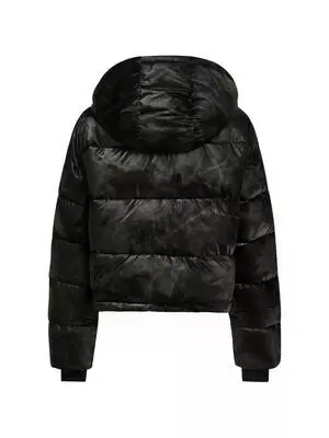Karl Lagerfeld Cropped Shiny Puffer Jacket
