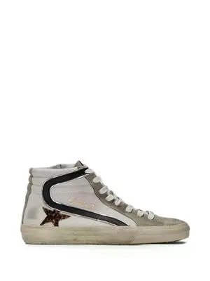 GOLDEN GOOSE Slide Leopard-print Sneakers - White