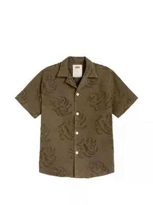 OAS Company Cuba Embroidered Short-sleeve Shirt - Green