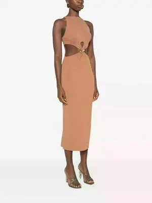 Cult Gaia Cypress Cut-out Midi Dress - Brown