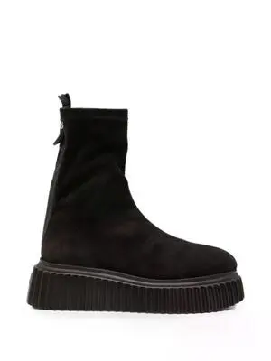 Agl Mirabel Platform-heel Ankle Boots - Brown