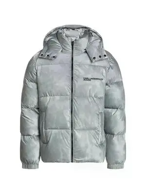 Karl Lagerfeld Padded Puffer Jacket - Silver