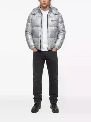 Karl Lagerfeld Padded Puffer Jacket - Silver