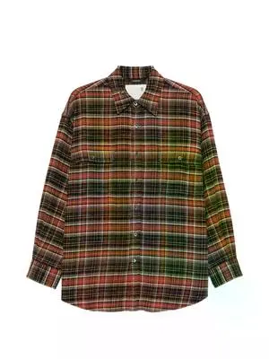 R13 Plaid Buttoned Shirt - Black