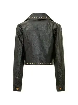 Michael Kors Crinkled Studded Jacket - Black