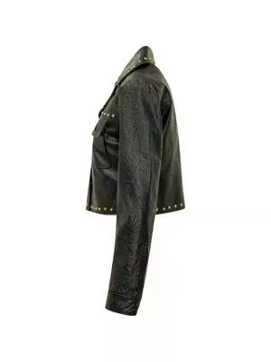 Michael Kors Crinkled Studded Jacket