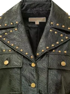 Michael Kors Crinkled Studded Jacket