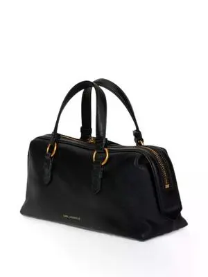 Karl Lagerfeld K/autograph Elongated Bowling Bag - Black